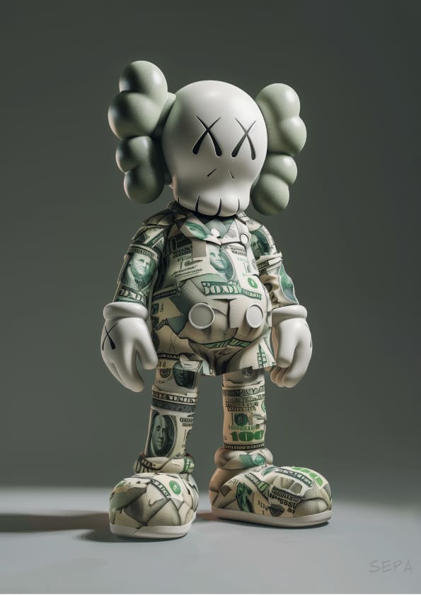 Cash KAWS - PikPoket. Mini Prints, Enamel Pins + More