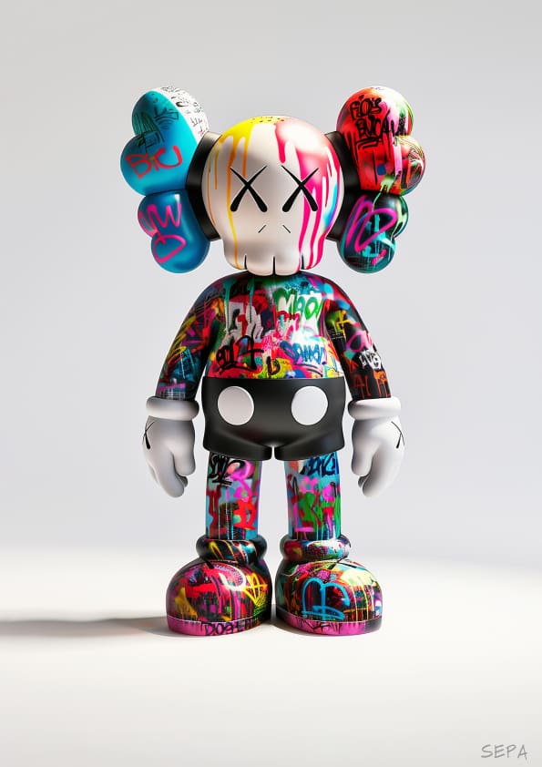 Graffiti Kaws Series - PikPoket. Mini Prints, Enamel Pins + More