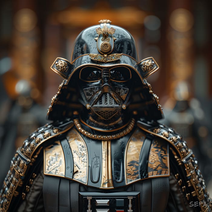 Samurai Series - Darth Vader Portrait Print - PikPoket. Mini Prints ...